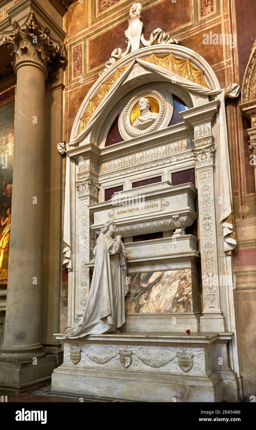 Tomb of Gioachino Antonio Rossini in the Basilica di Santa Croce ...