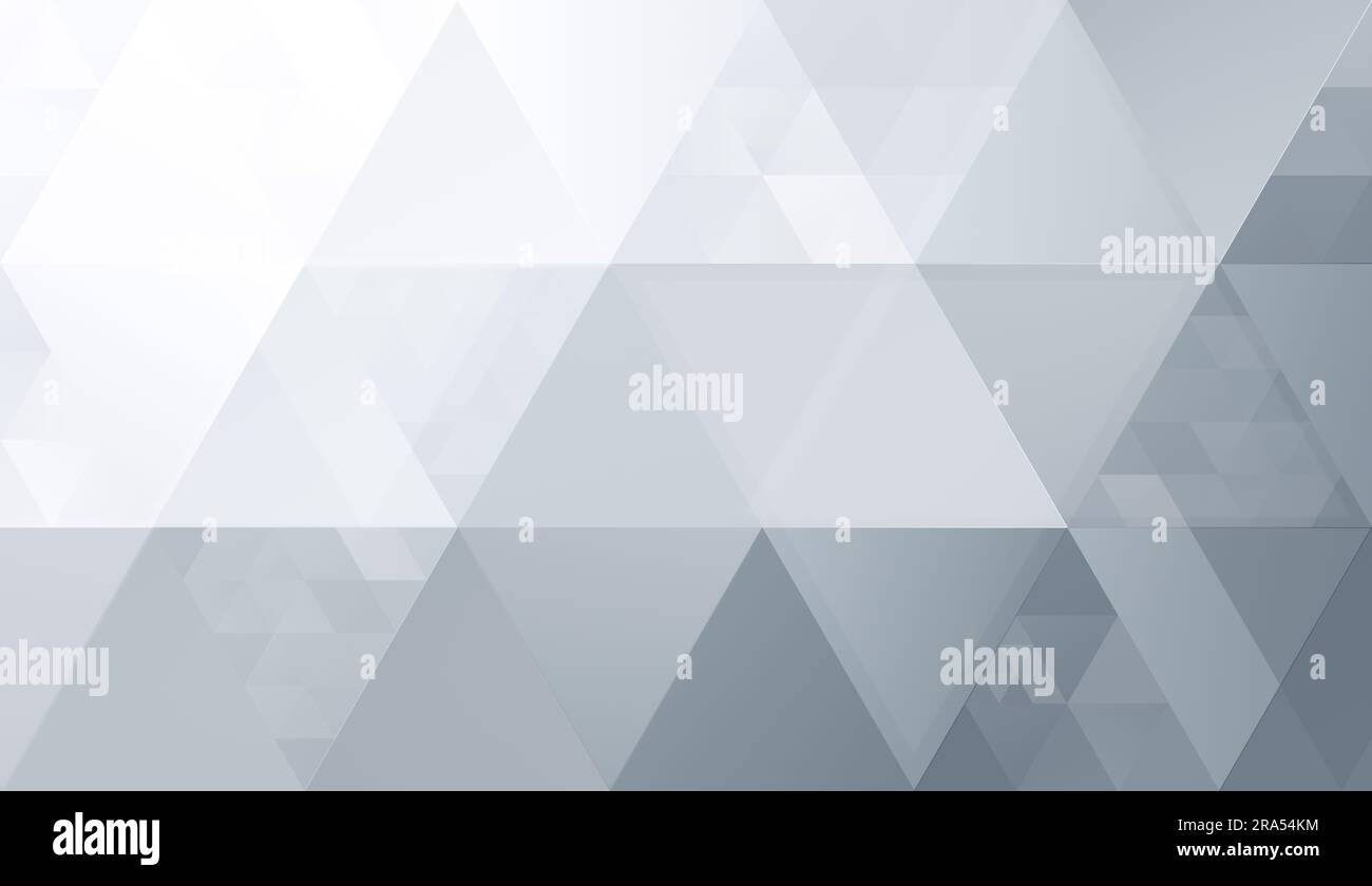 Abstract background made of many white, light gray and grey triangles ...