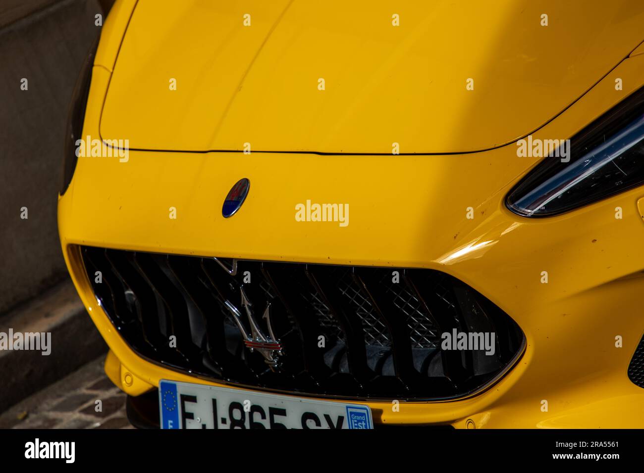 Bordeaux , France - 06 27 2023 : Maserati GranTurismo Trofeo car front ...