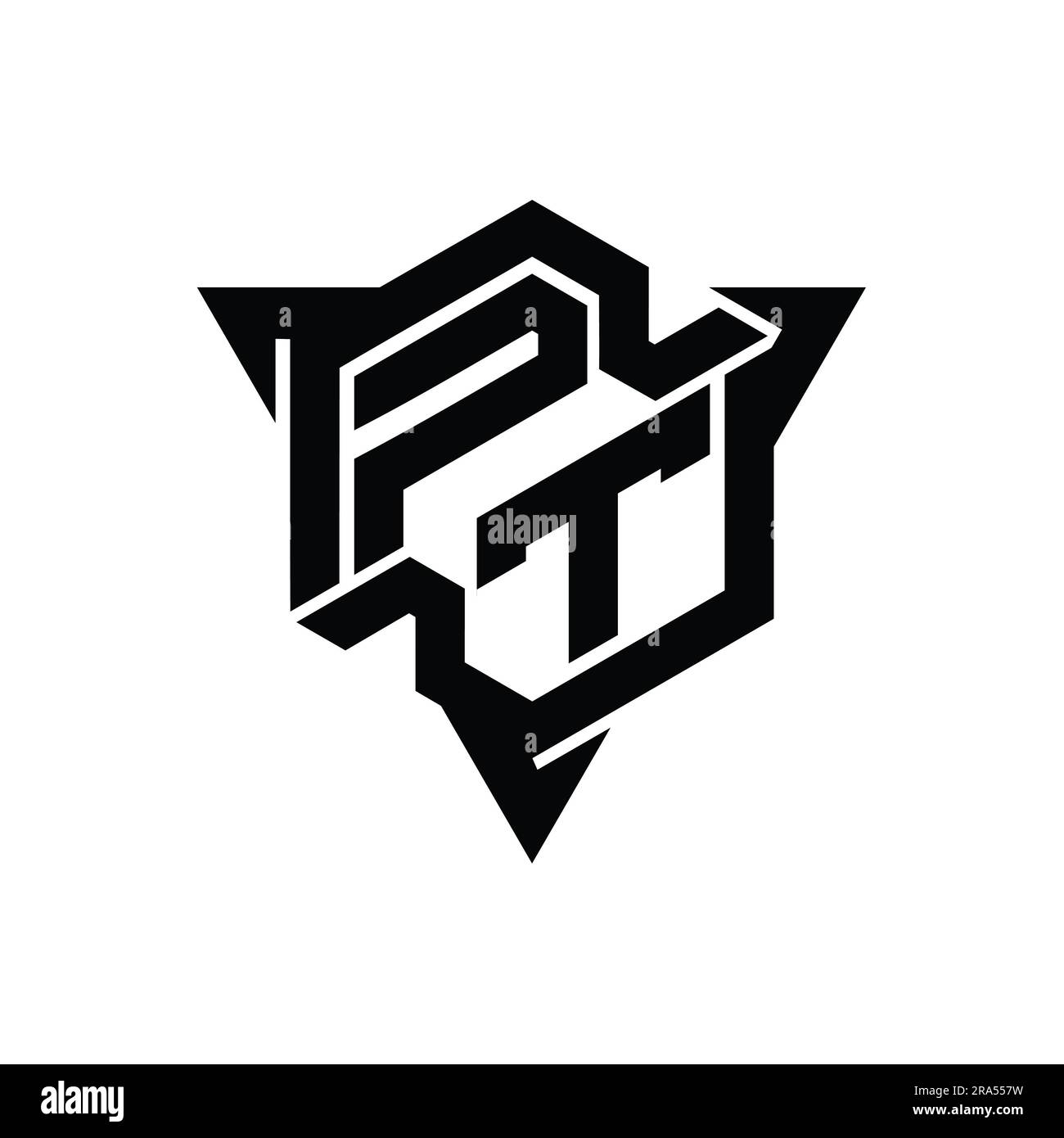 Letter pt logo Cut Out Stock Images & Pictures - Alamy