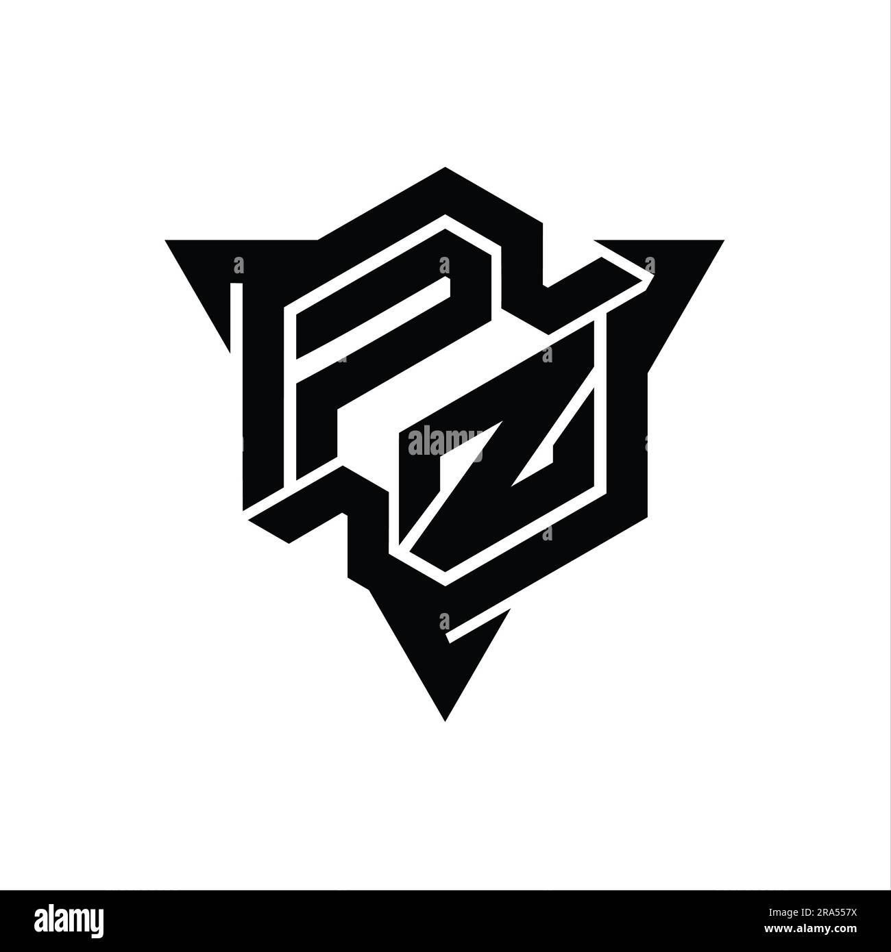 Pz modern logo hi-res stock photography and images - Alamy