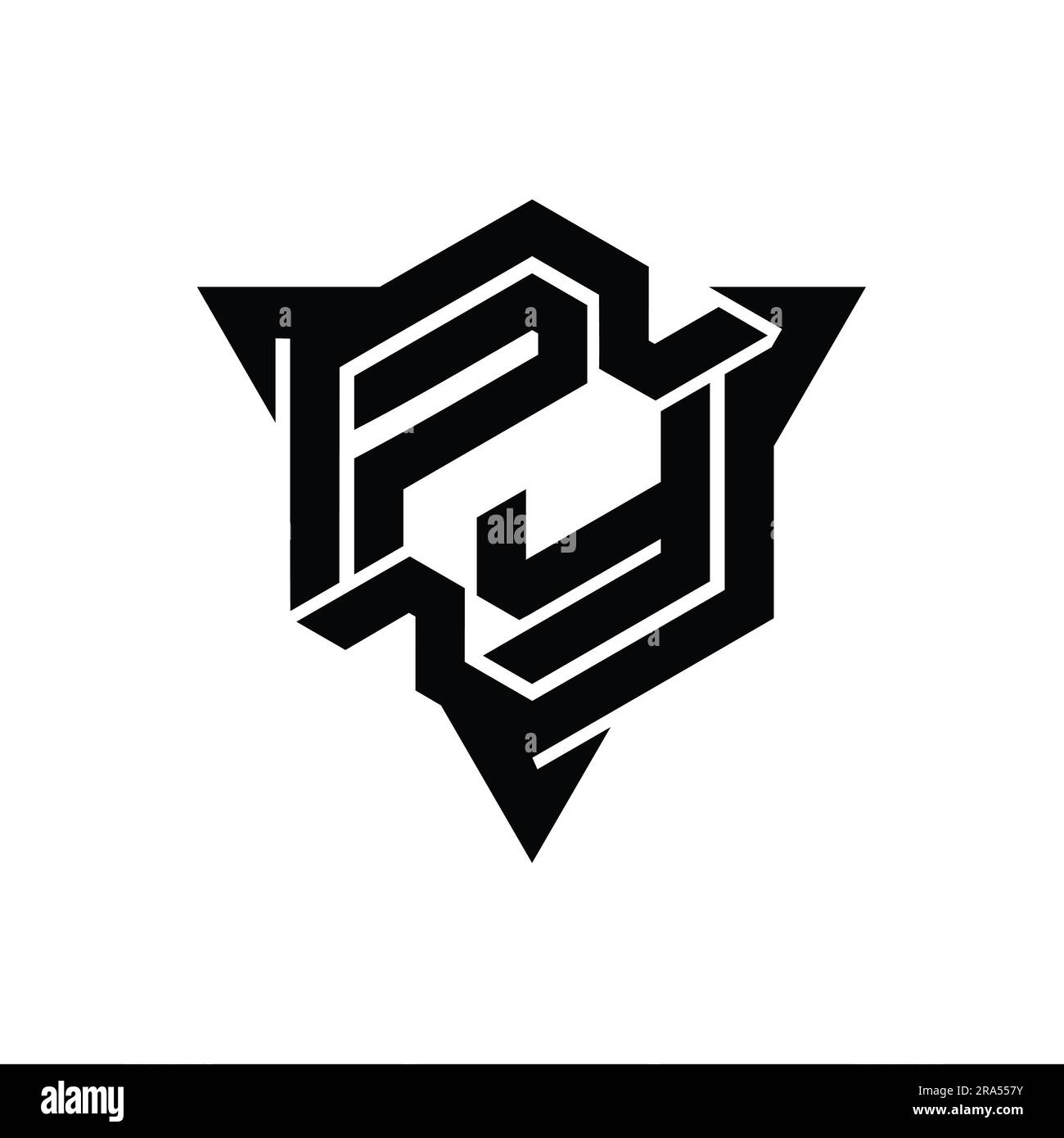 PY Letter Logo monogram hexagon shape with triangle outline gaming ... PY Letter Logo monogram hexagon shape with triangle outline gaming ...