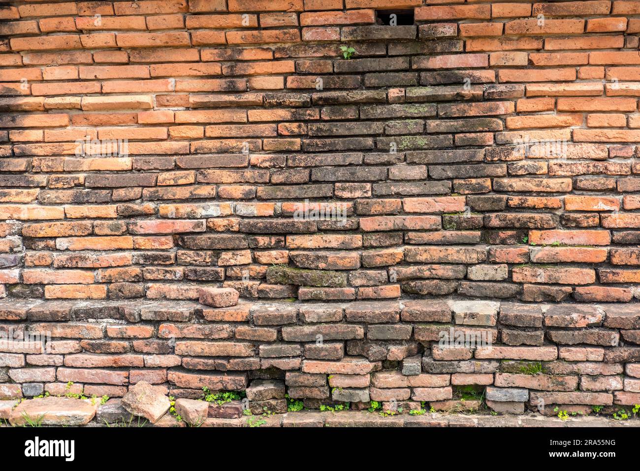Red Brick Wall in Thai old temple. Texture Background Stock Photo - Alamy