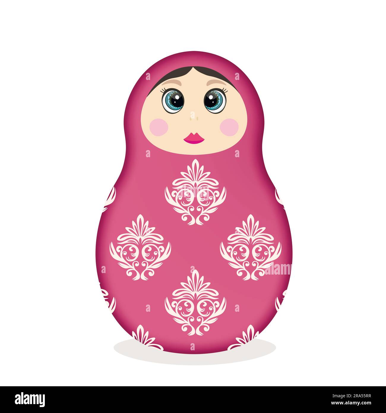 Russian Matryoshka. Traditional Russian folklore dolls with big eyes ...
