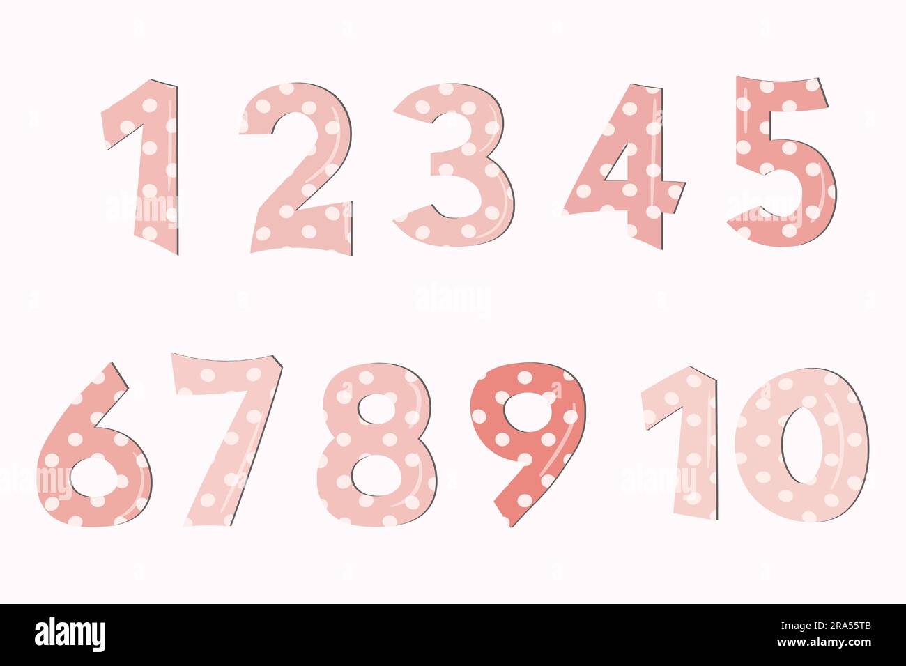 Set of colorful numbers. Vector illustration. Template elements for ...