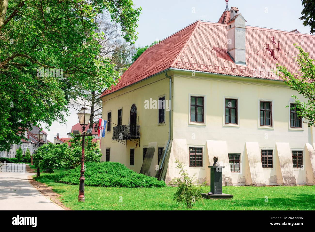 The old historical architecture and city park in Samobor, Croatia Stock ...