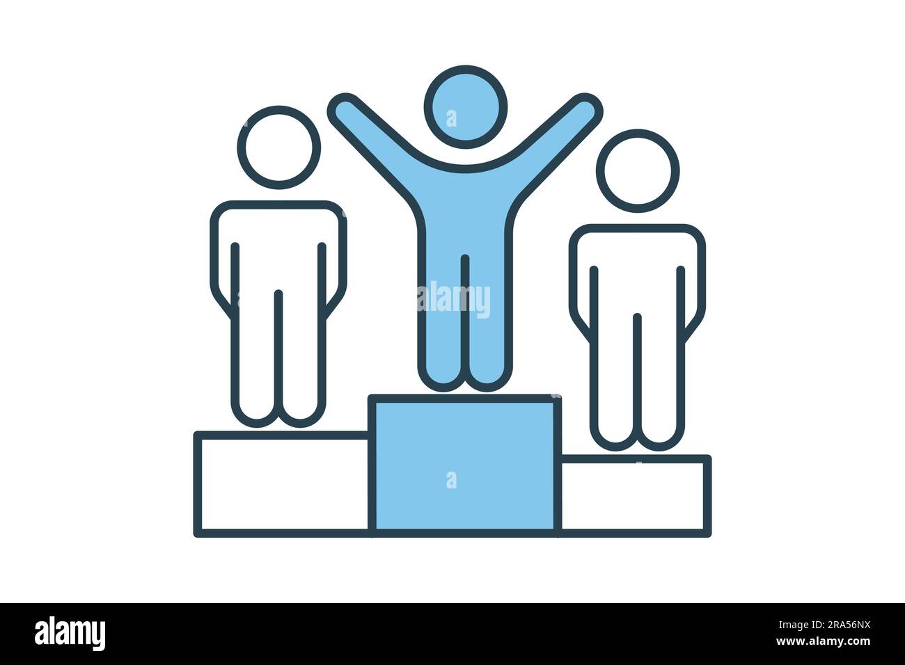 Winners icon. people with podium. icon related to winner, success ...