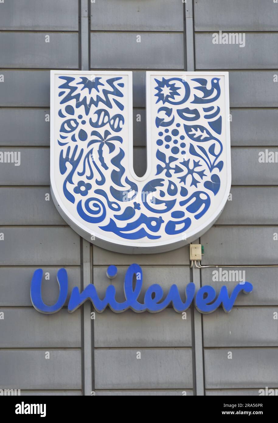 Solna, Sweden - June 13, 2023: Sign and logotype for the Unilever ...