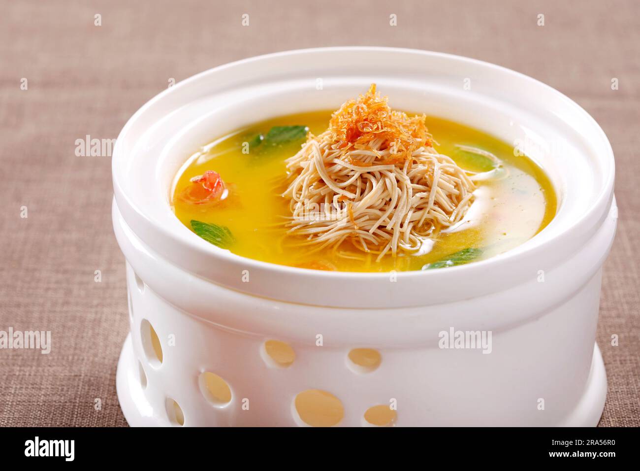 Boiled Dried Tofu Shreds and Ginger Shreds with Broth Stock Photo - Alamy