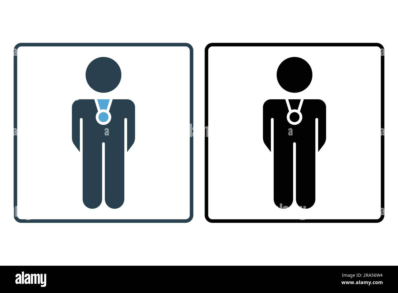 winner icon with medal. People wear medals. icon related to winner ...