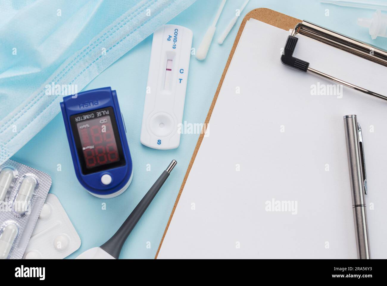 Medical kit for the prevention and treatment of coronavirus. Mask, test ...