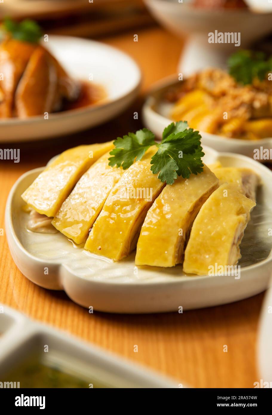 sliced chicken soaked in Chinese wine named drunken chicken ，White cut ...