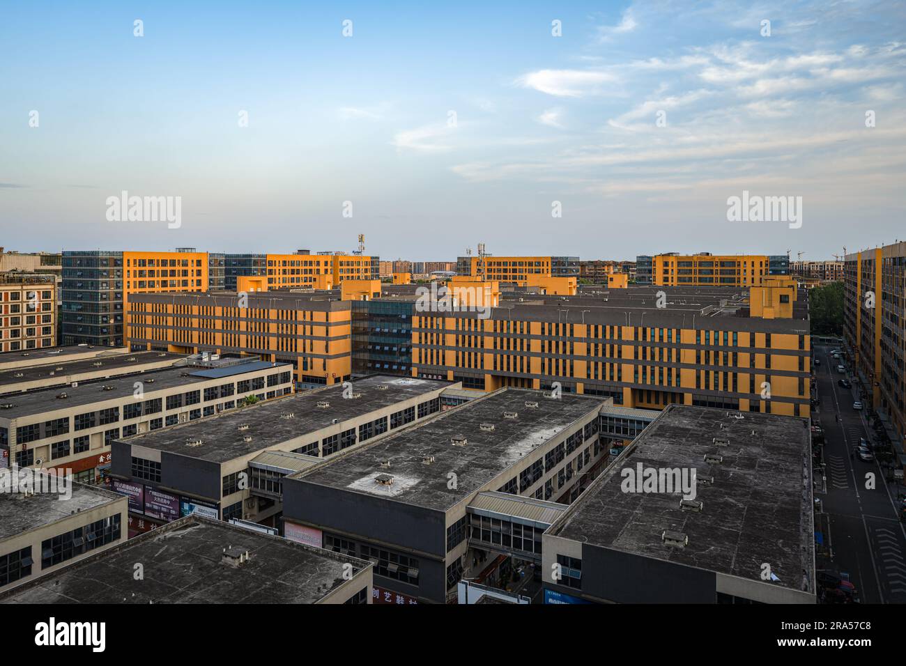 The city of Chengdu under the sunset dusk Stock Photo - Alamy