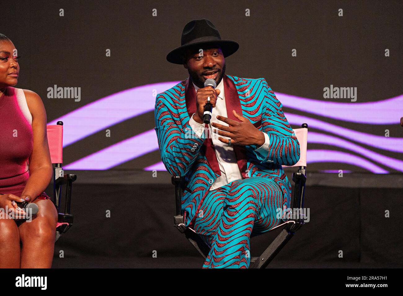 Blitz Bazawule, director of the upcoming film The Color Purple, appears ...