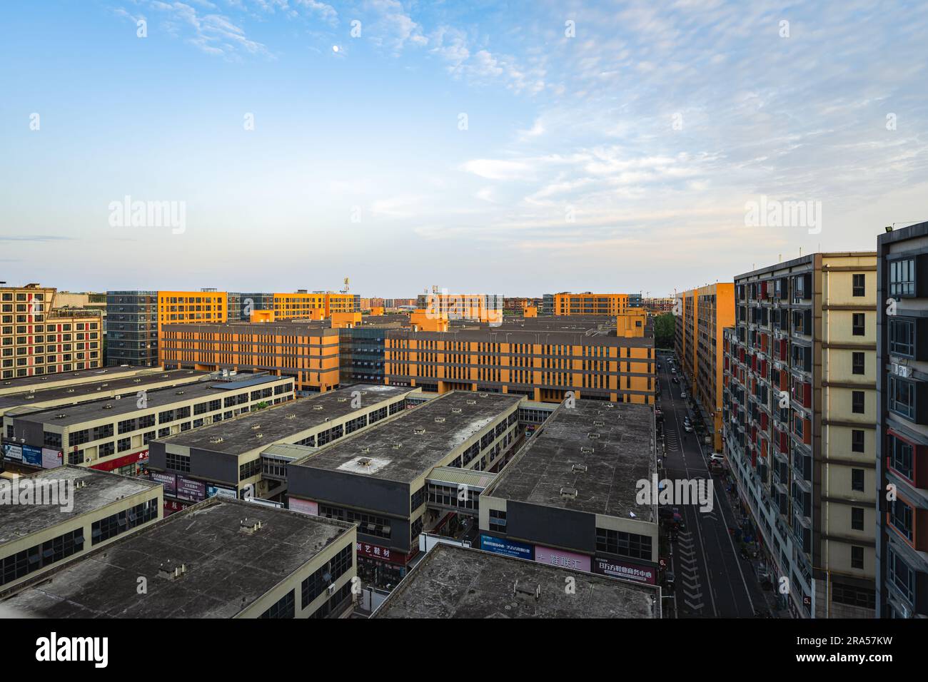 The city of Chengdu under the sunset dusk Stock Photo - Alamy