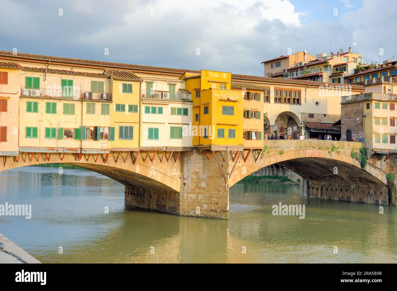 Florence, Italy, The Ponte Vecchio (in English Old Bridge)is a medieval ...