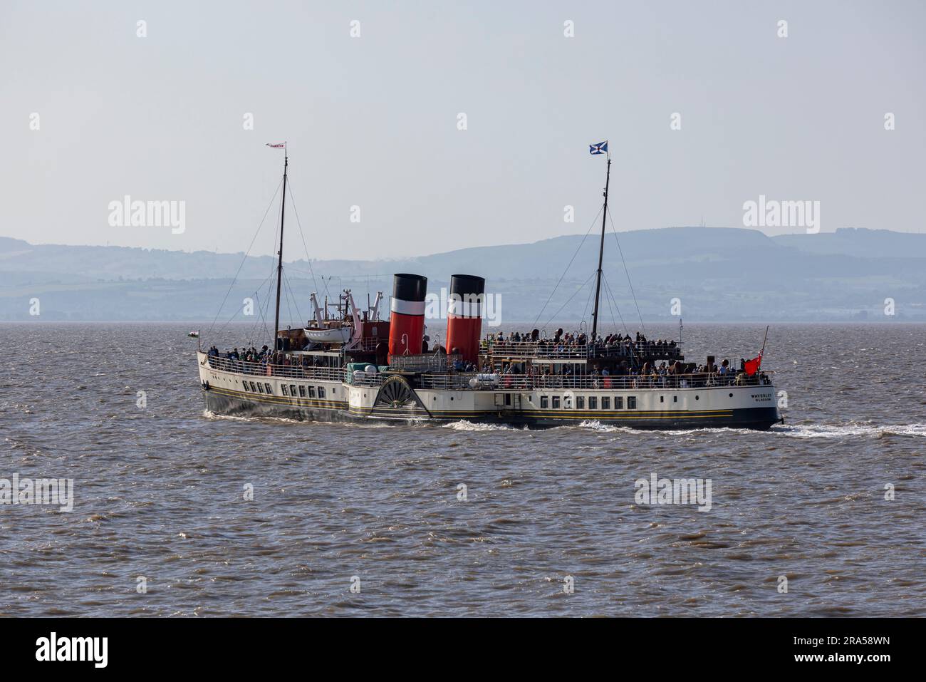 PS Waverley departing Clevedon Pier for a trip down the Bristol channel ...