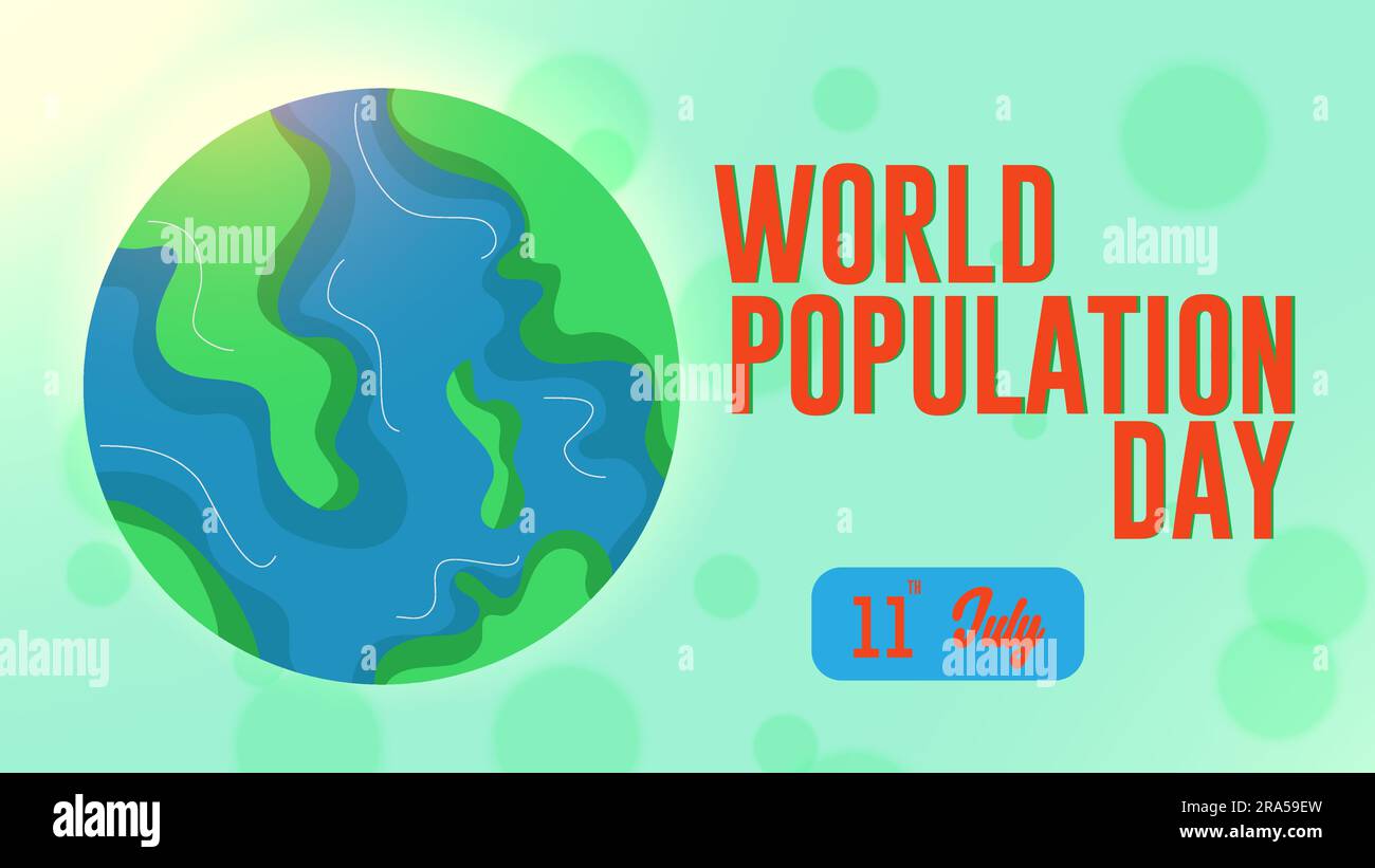 World Population Day 11th July. Population Concept poster design vector ...