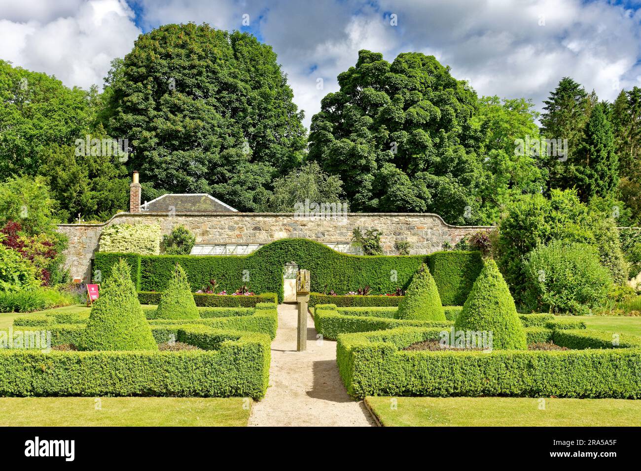 Castle Fraser Kemnay Aberdeenshire Scotland inside the walled garden ...