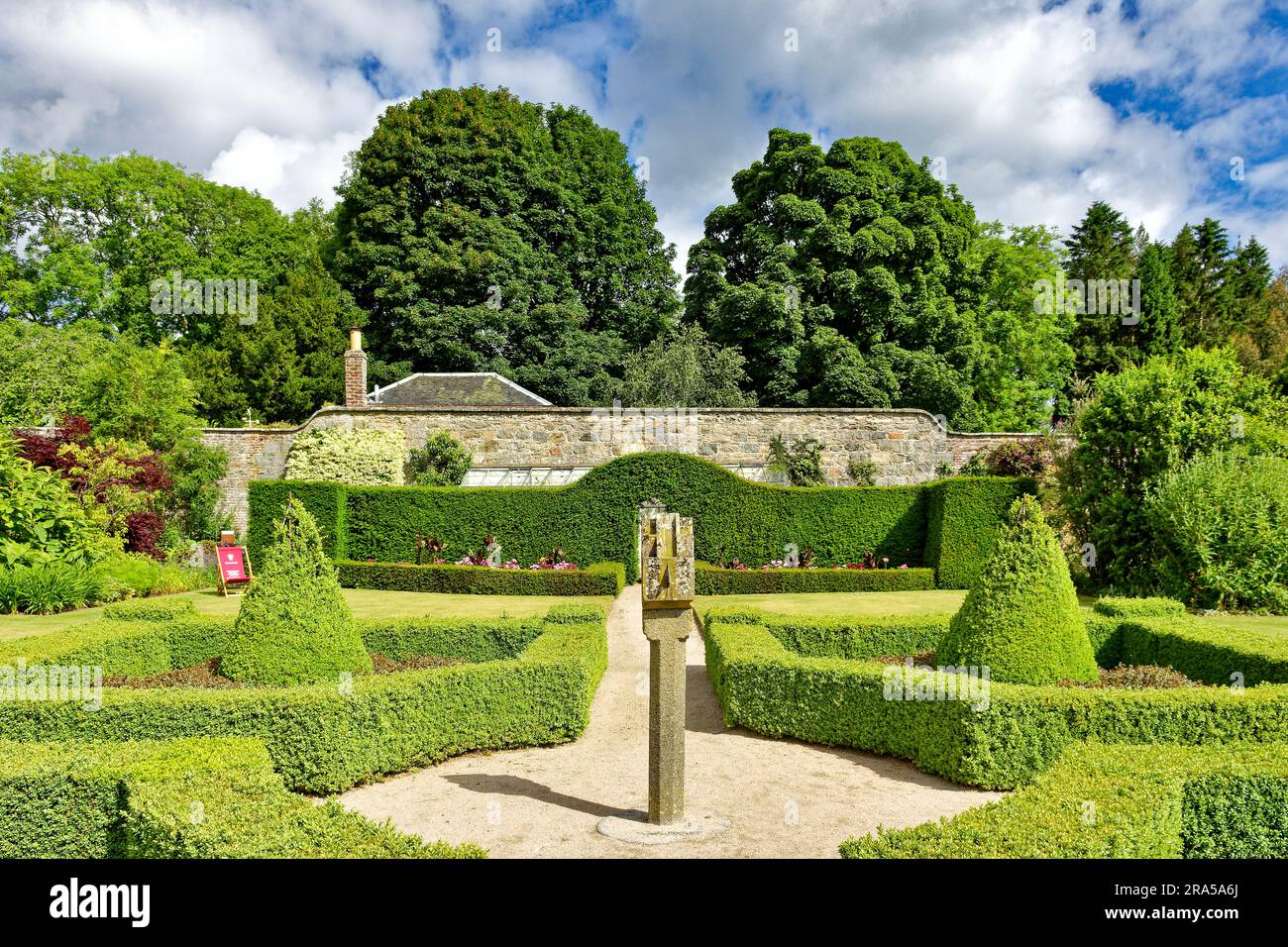 Castle Fraser Kemnay Aberdeenshire Scotland inside the walled garden ...