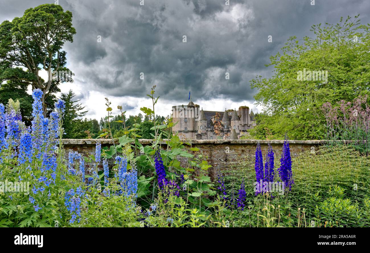 Castle Fraser Kemnay Aberdeenshire Scotland inside the walled garden ...