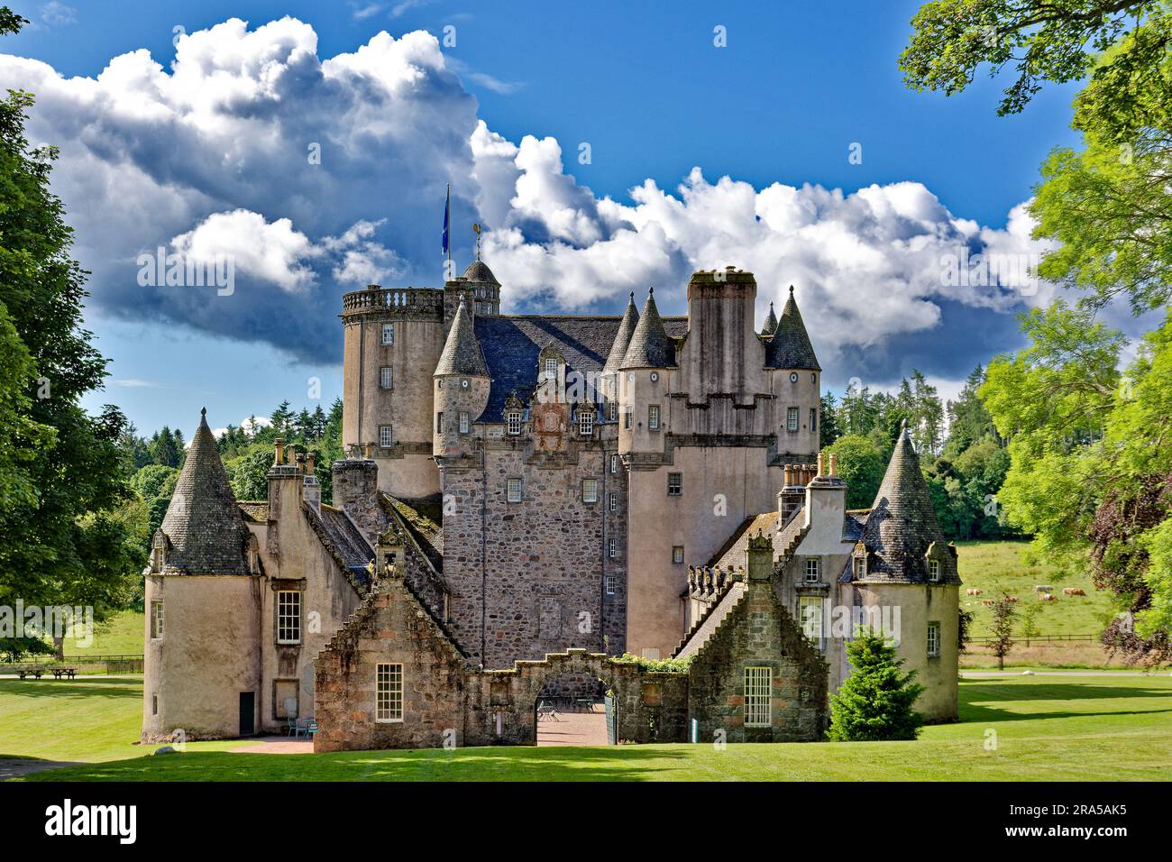 Castle Fraser Kemnay Aberdeenshire Scotland the rear of the building in ...