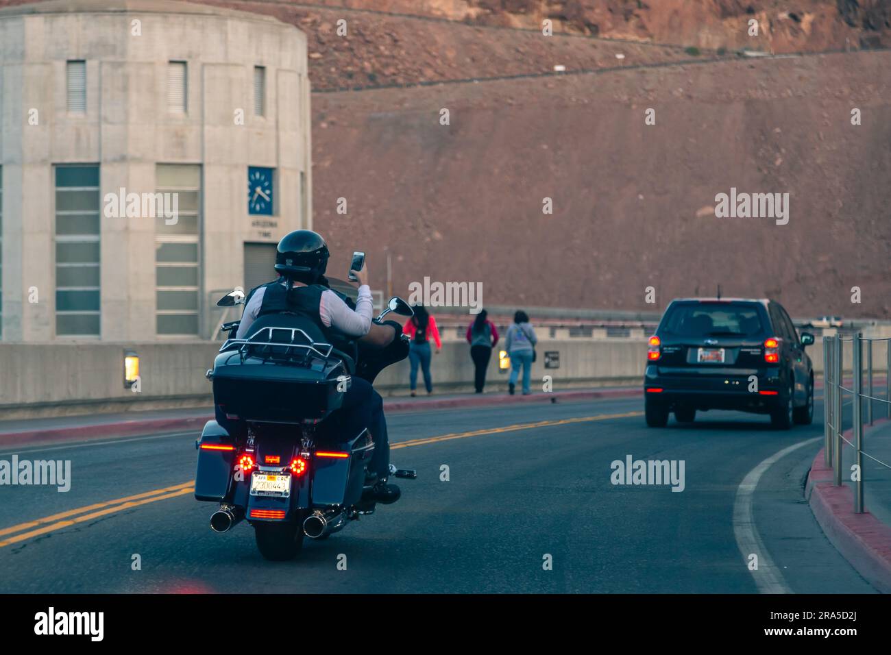 Couple on harley davidson motorcycle hi-res stock photography and ...