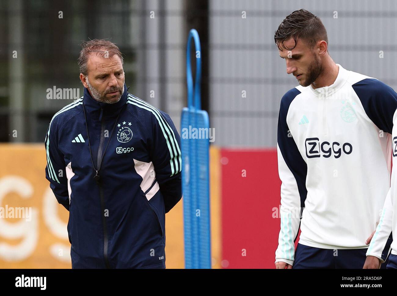 AMSTERDAM - (lr) Ajax coach Maurice Steijn, Branco van den Boomen of Ajax during an Ajax ...