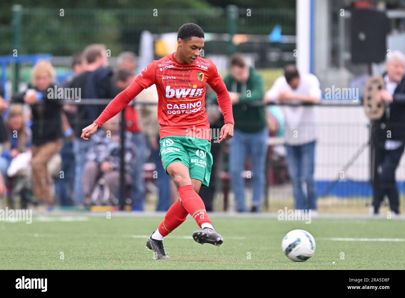 Bredene, Belgium. 30th June, 2023. Manuel Osifo (19) of Oostende ...