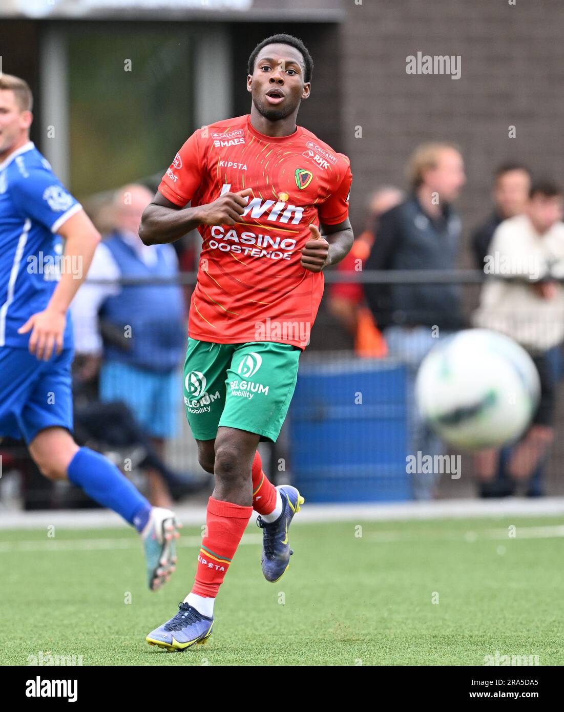 Mo Berte (90) of Oostende pictured during a friendly pre-season game ...