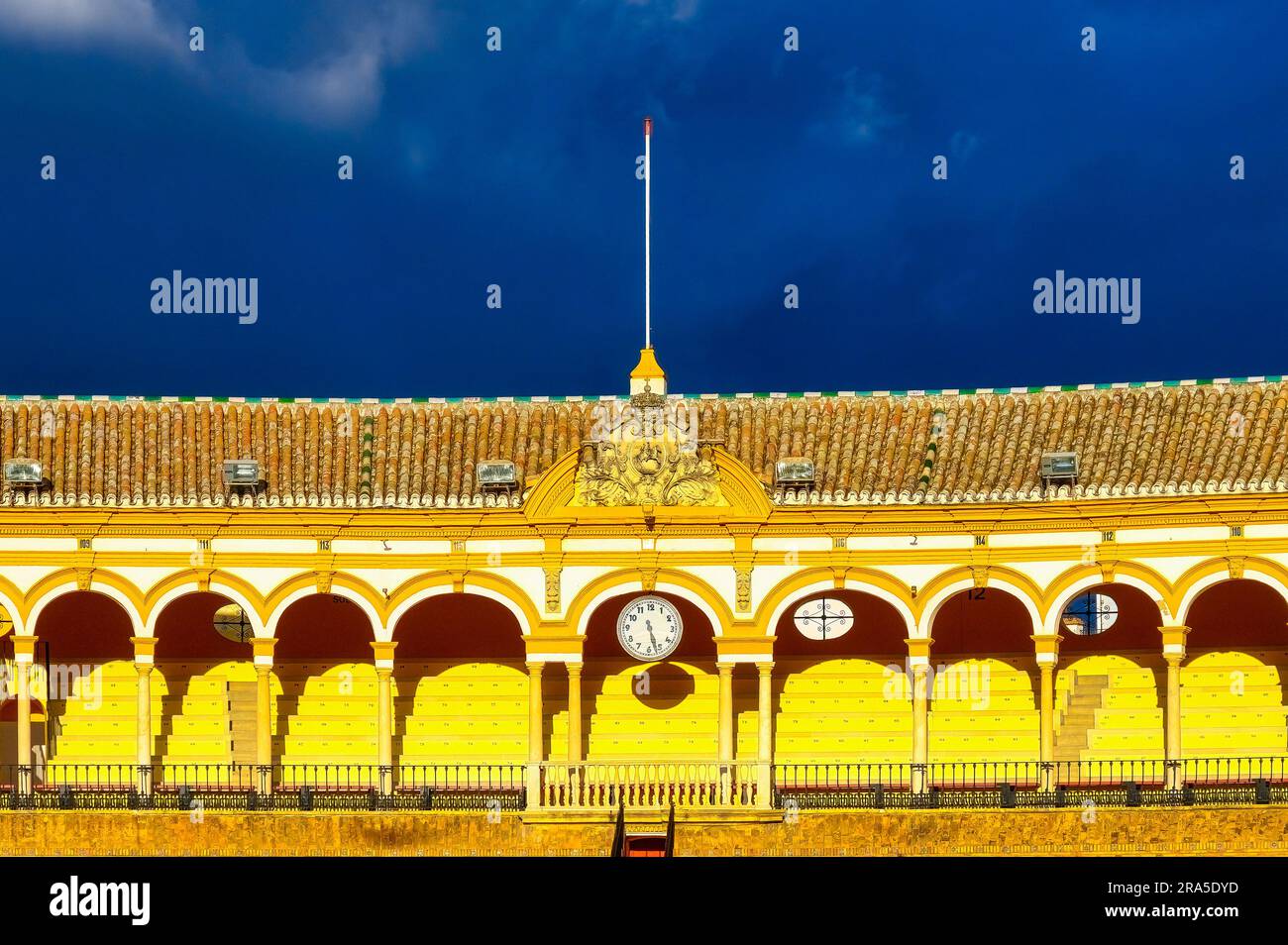Seville, Spain - January 20, 2023: Architecture of the Bullring ...
