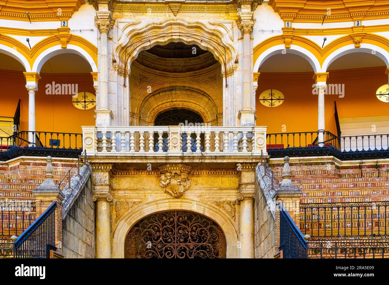 Seville, Spain - January 20, 2023: Architecture of the Bullring ...