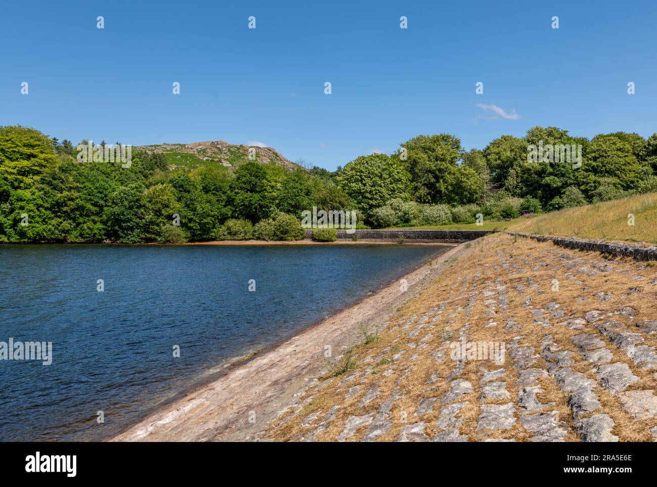 The Burrator Reservoir and Dam on Dartmoor, suppling Plymouth with ...