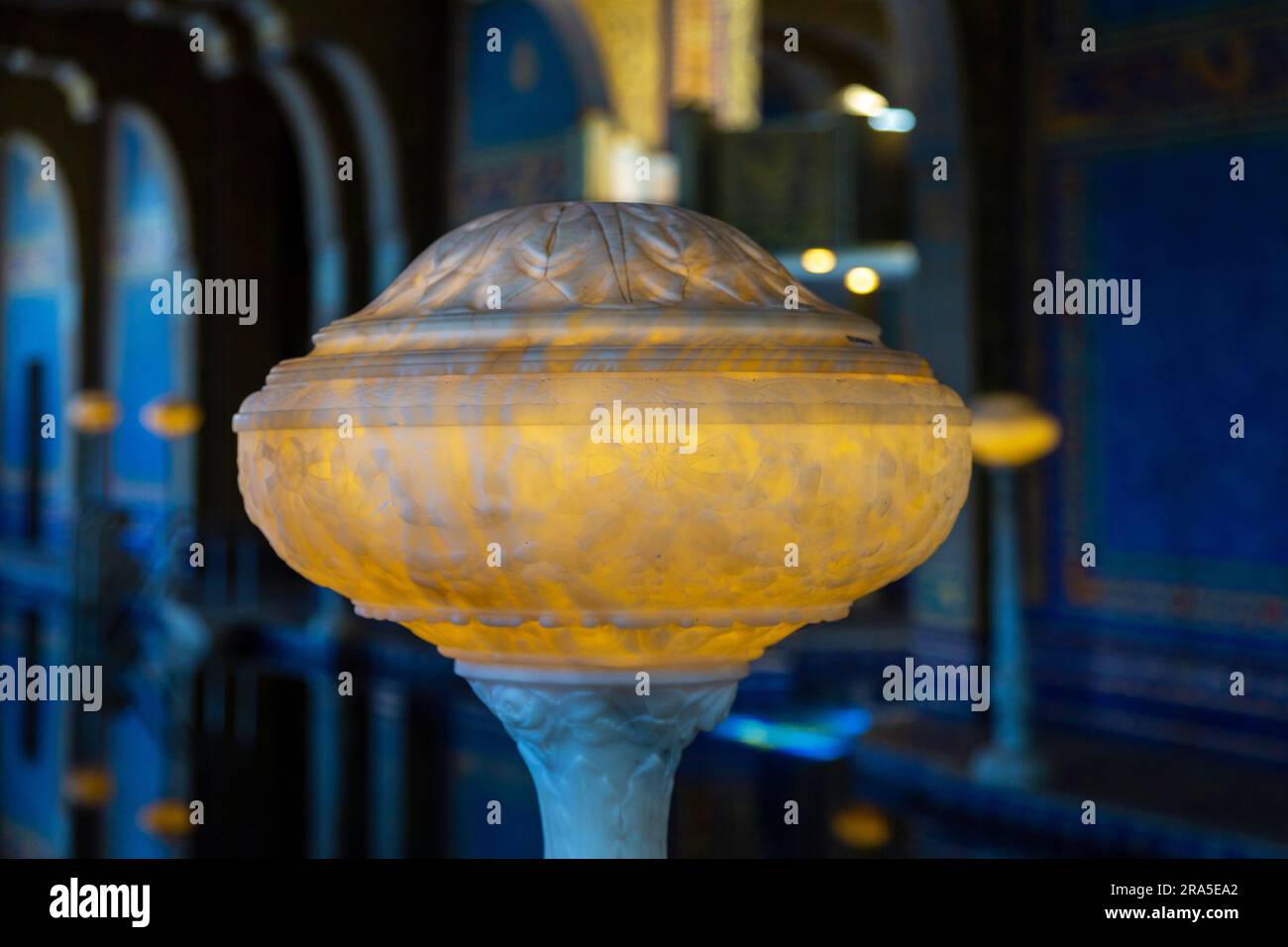 San Simeon, California - April 19th 2017 - Hearst Castle indoor Roman ...