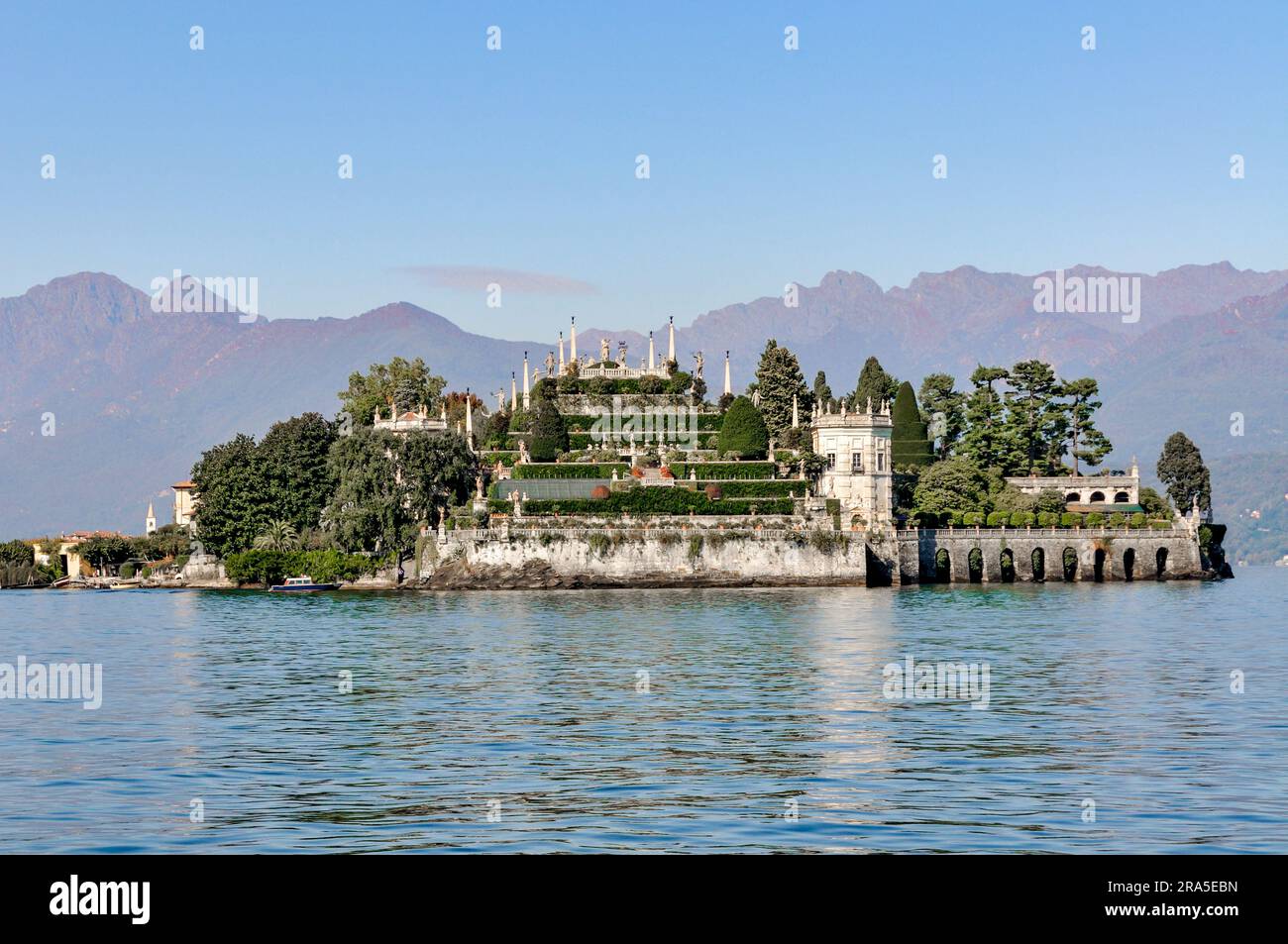Isola Bella, Stresa, Italy, 23th of May 2010, A panoramic landscape of ...