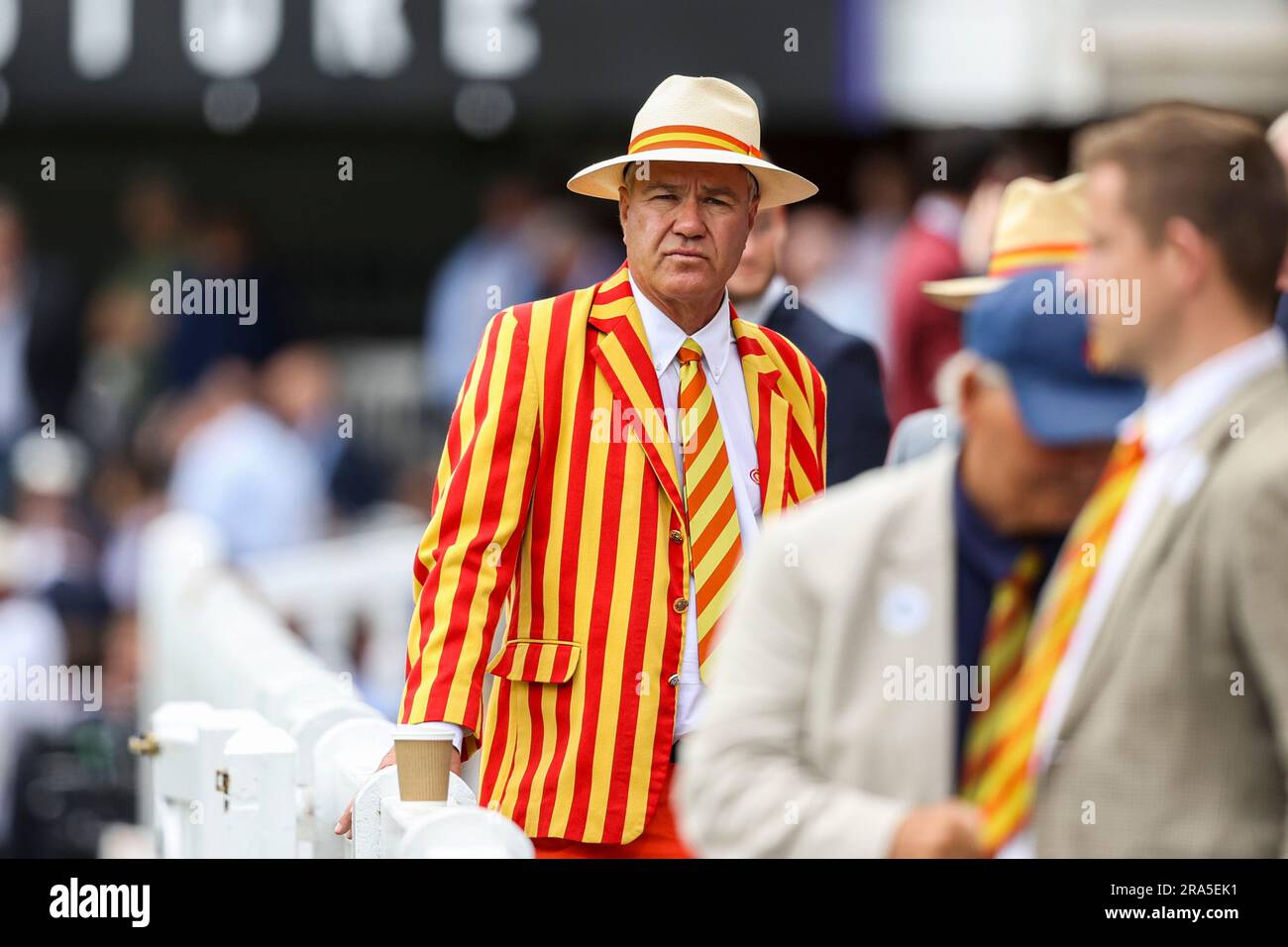 London, England. 1st July, 2023. An MCC member before the Ashes second ...