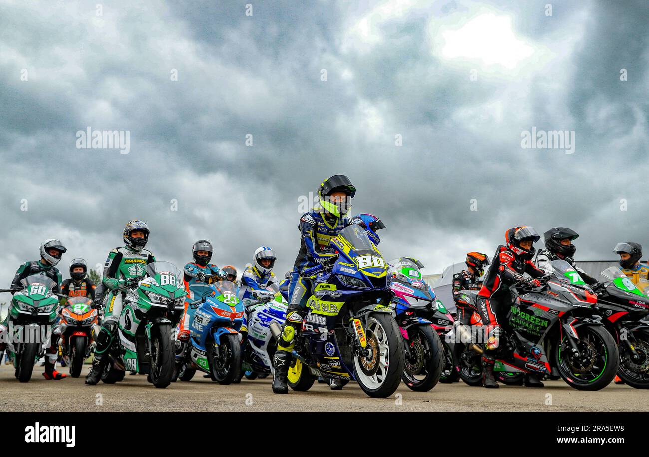 British Junior Supersport riders ahead of the tissiot superpole on day ...