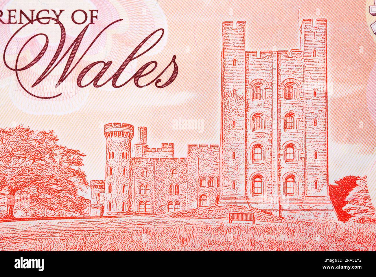 Penrhyn castle from Welsh money Stock Photo - Alamy
