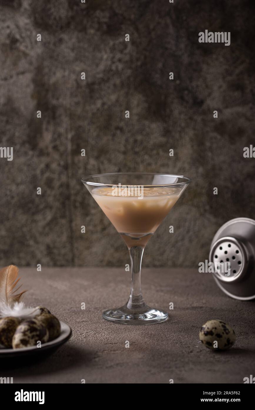 Creamy chocolate coffee alcoholic cocktail Stock Photo - Alamy