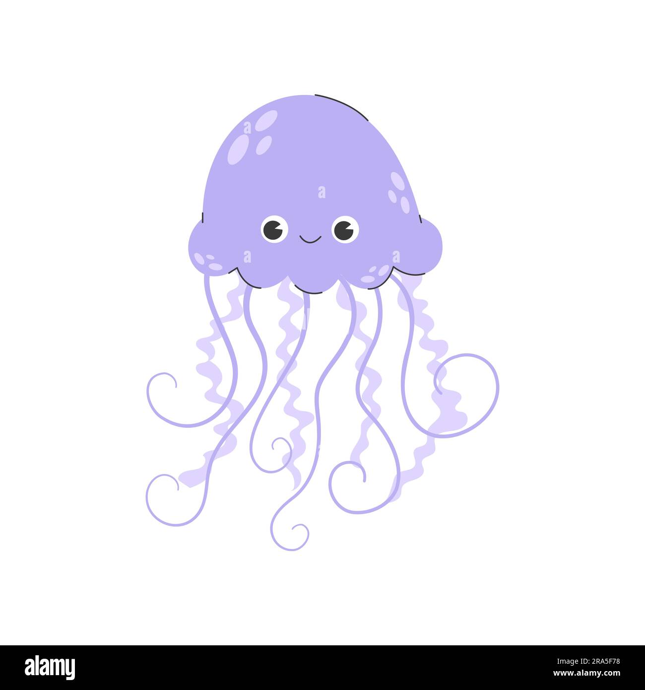 Cute smiling jellyfish or medusa Stock Vector Image & Art - Alamy