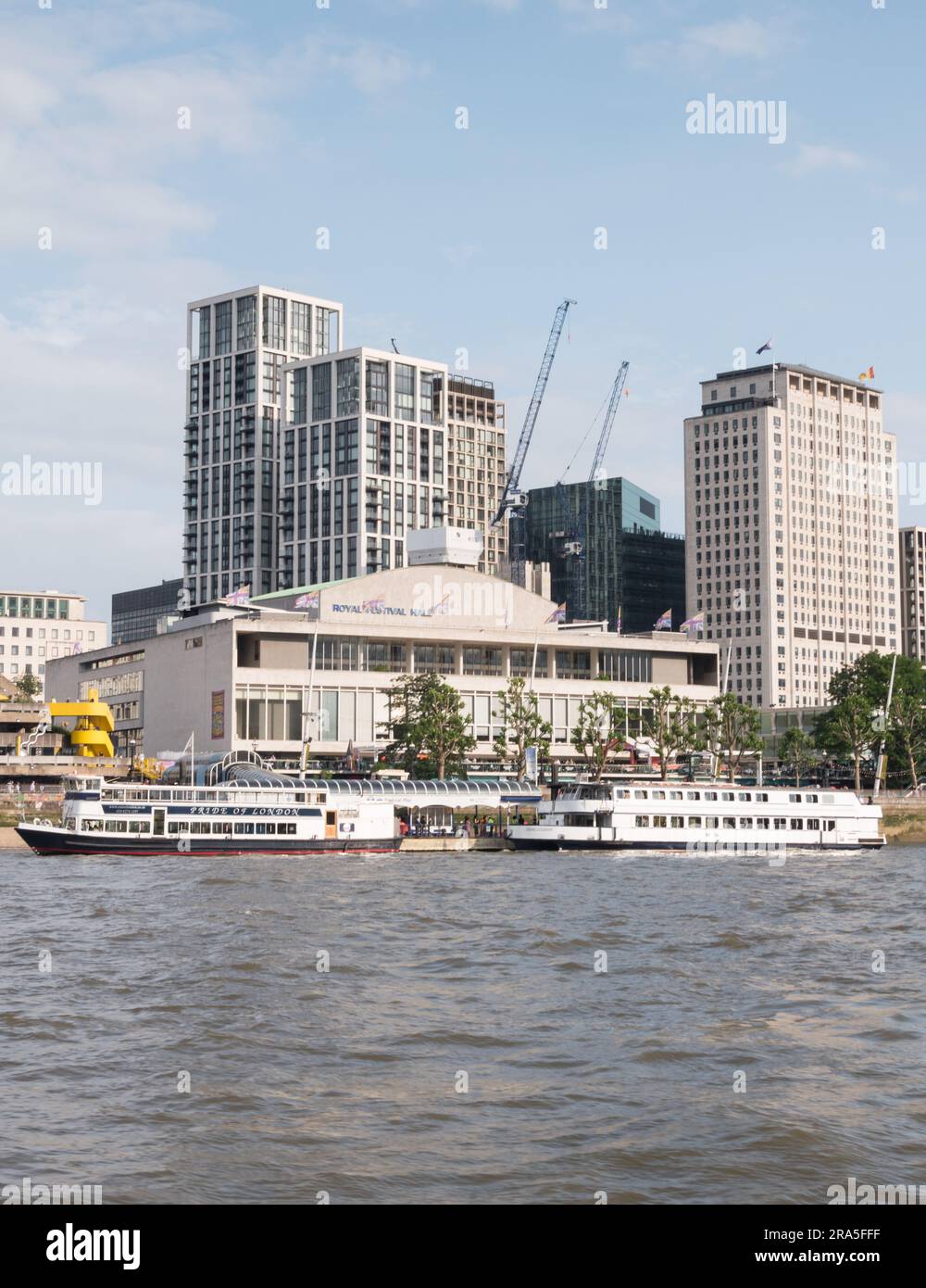 The Royal Festival Hall and Shell House on the Southbank of the River ...