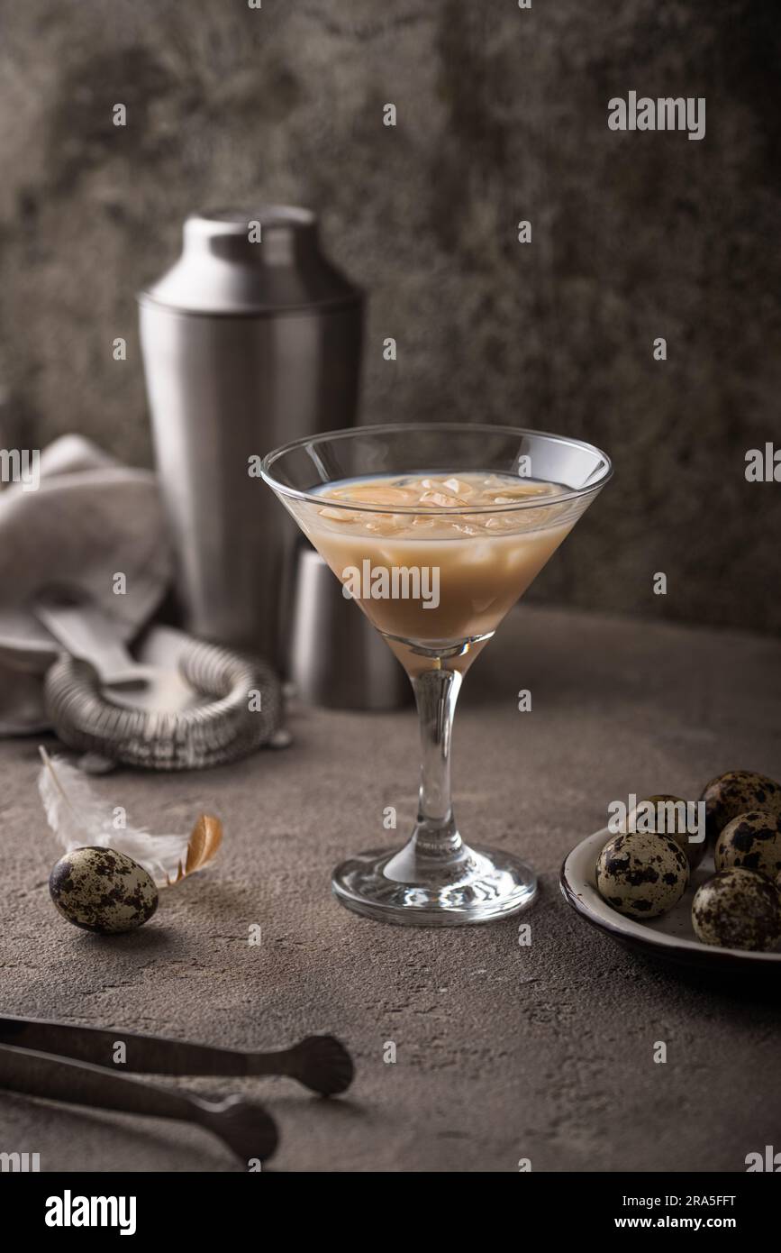 Creamy chocolate coffee alcoholic cocktail Stock Photo - Alamy