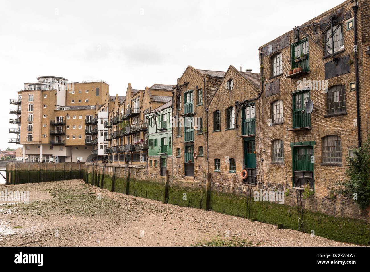 Newly converted residential properties at Limekiln Dock, Dunbar Wharf ...