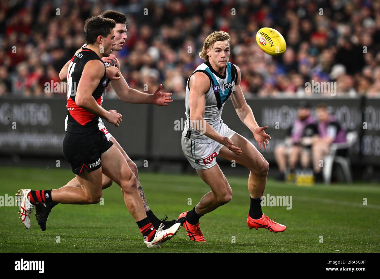 Melbourne, Australia. 01st July, 2023. Miles Bergman of Port Adelaide ...