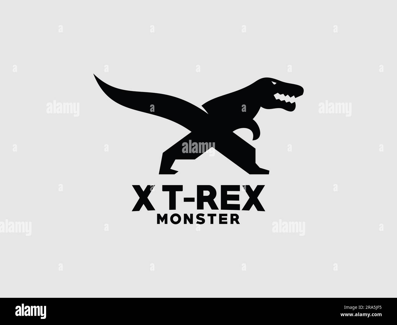 The letter X design is combined with the abstract Trex. Ideal for theme ...