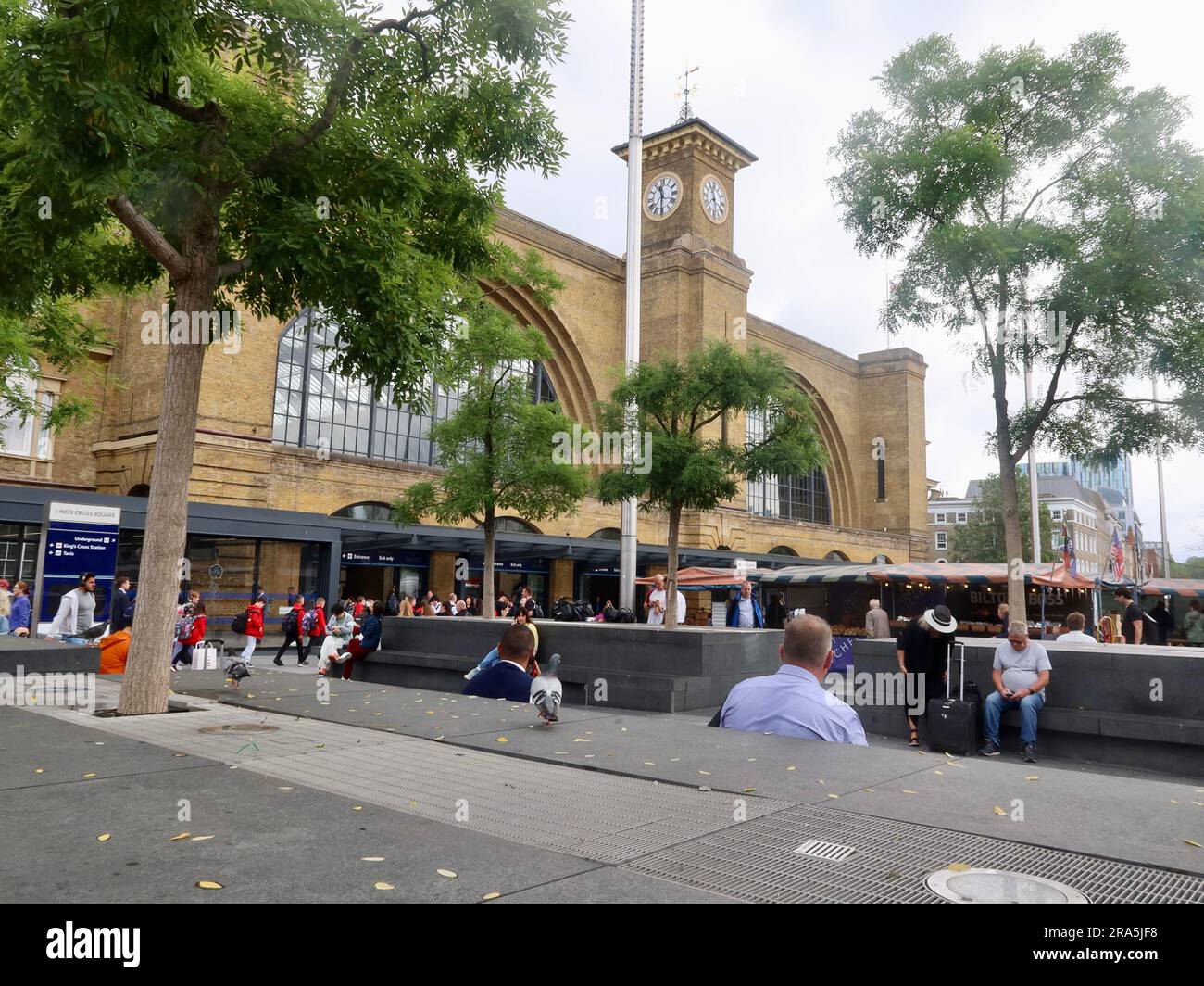 London, UK - June 2023 : Kings Cross square with the outside of the ...