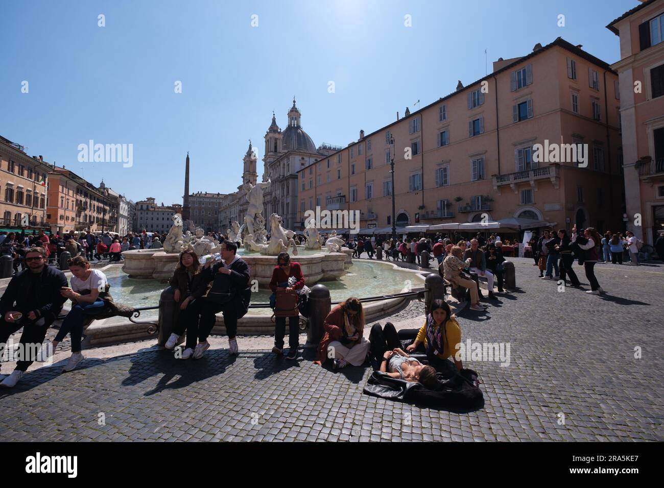 Piazza Navona in Rome, brings together sculptures, fountains and ...