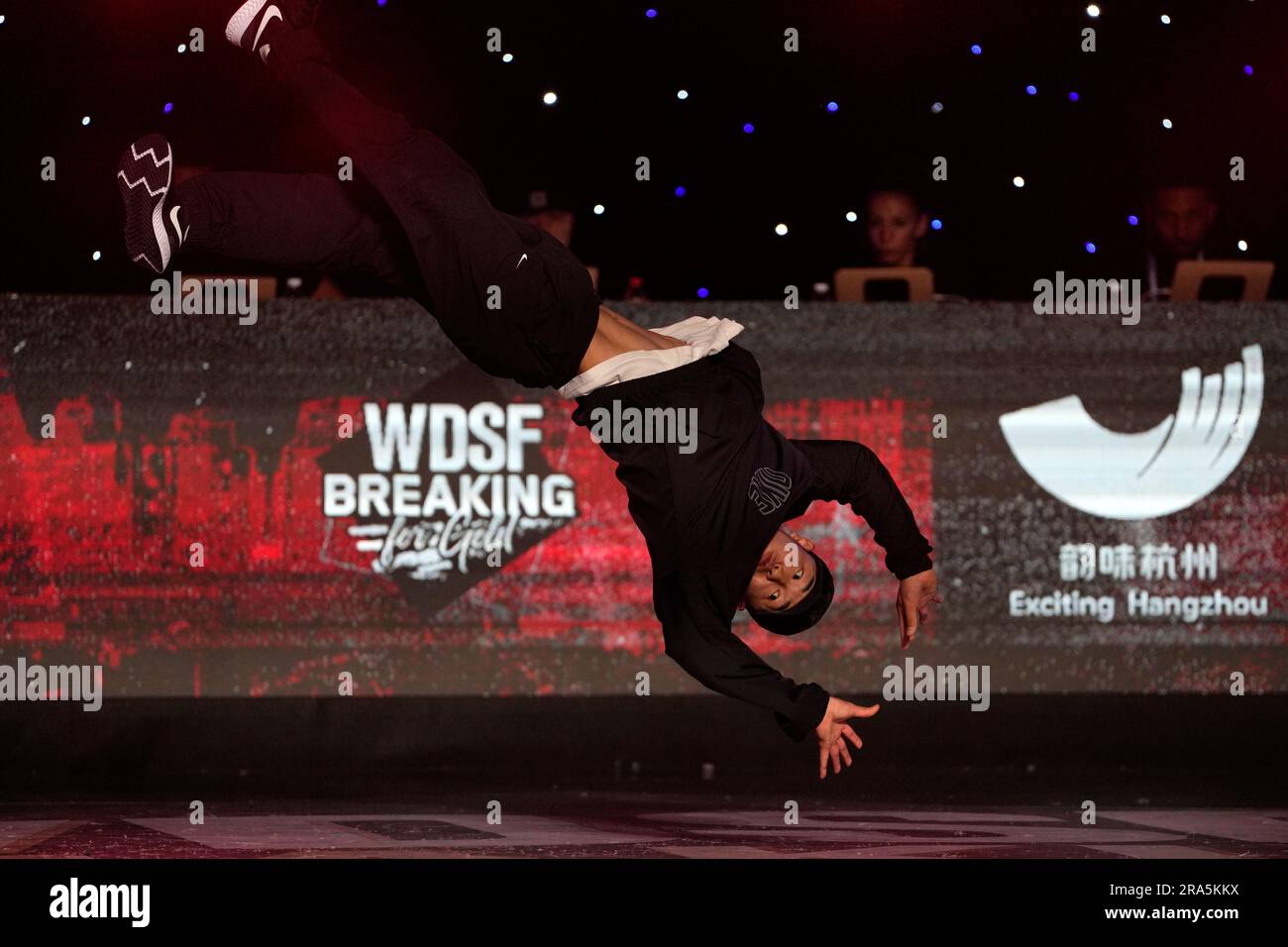 Japan's Shigekix take part in the 1vs1 b-boys competition during the ...