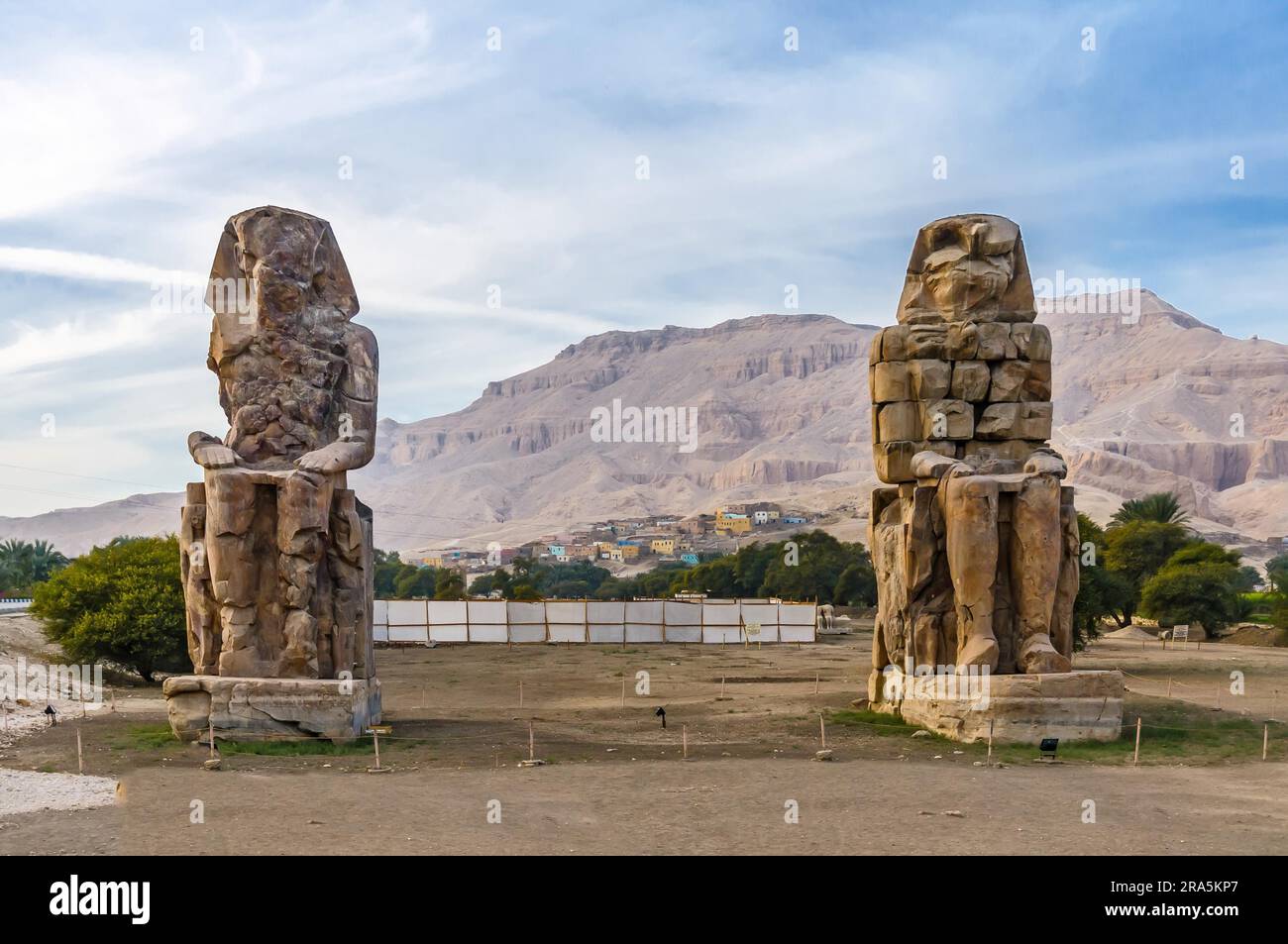 Colossi of Memnon in Luxor in Egypt Stock Photo - Alamy