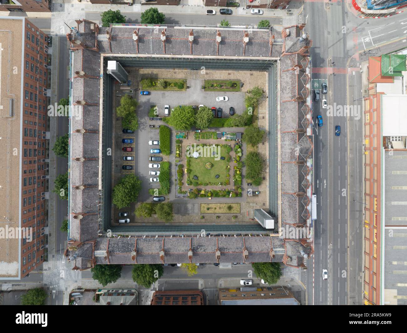 Manchester green quarter aerial hi-res stock photography and images - Alamy